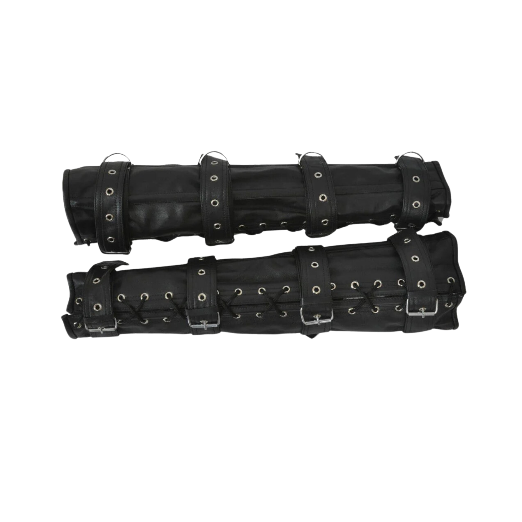 Genuine Leather Leg Restraints Binders – Attileo Leather USA